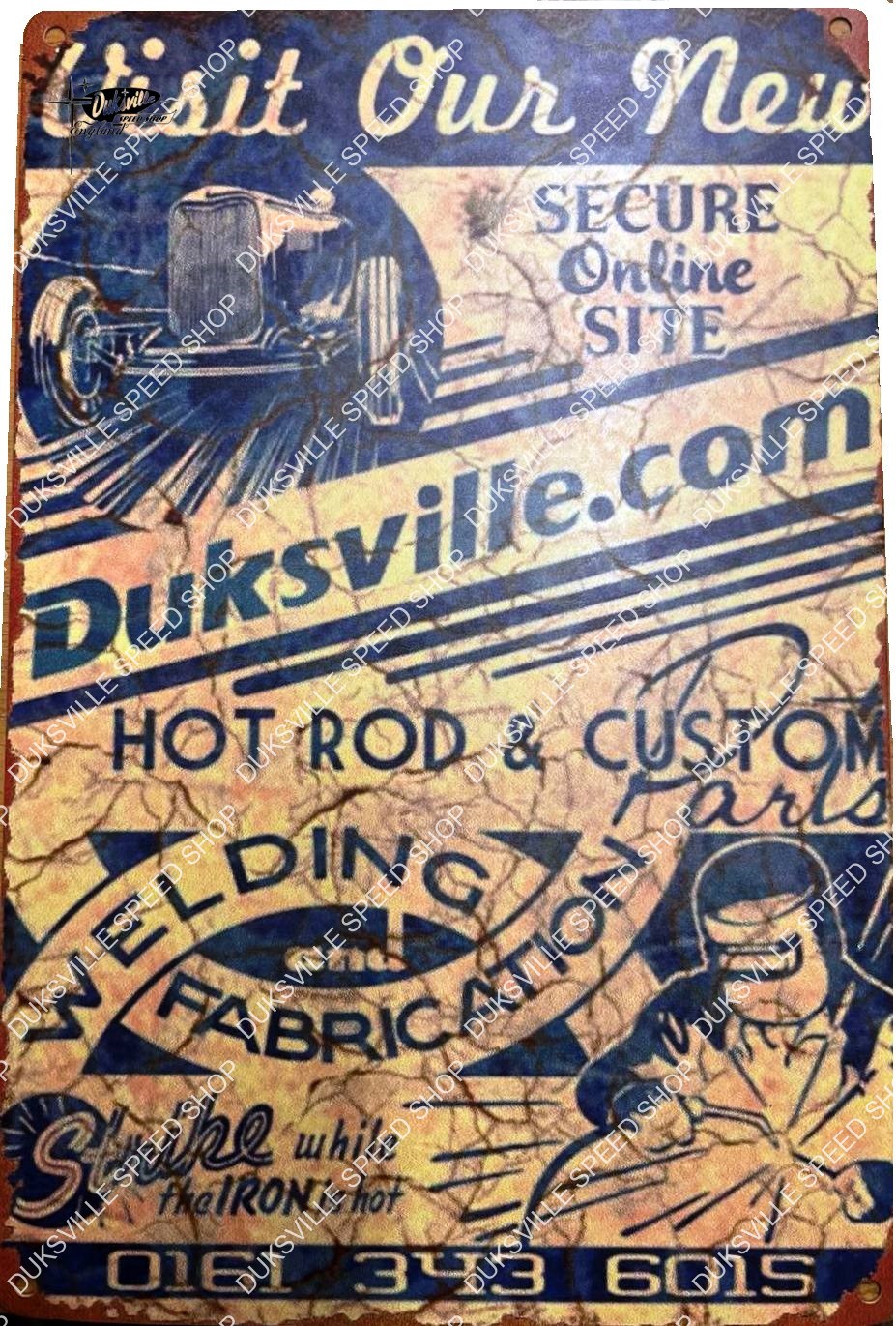 Buy Duksville Welding Fabrication Shop Tin Sign online. Duksville - for ...